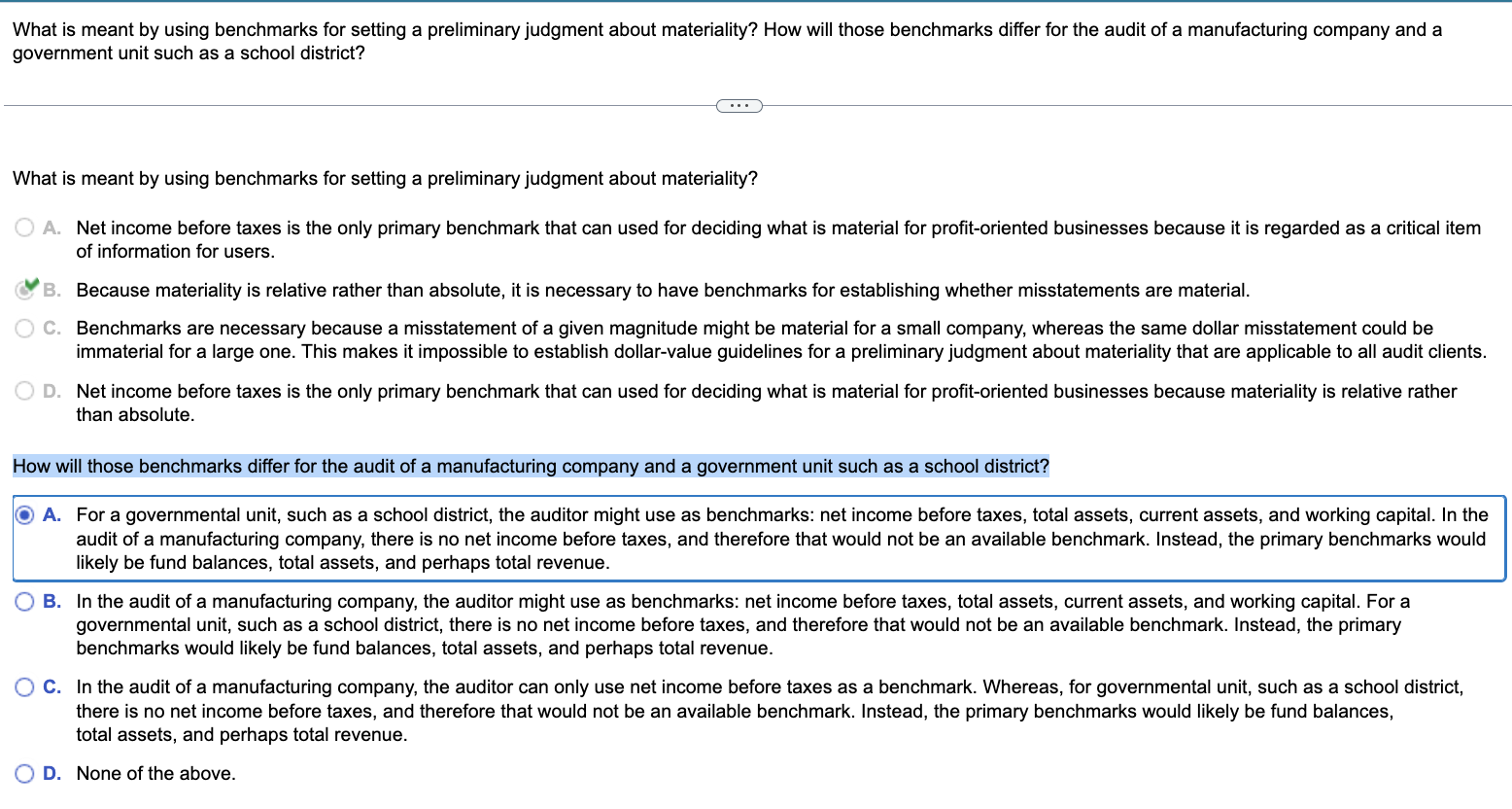 Solved What is meant by using benchmarks for setting a | Chegg.com