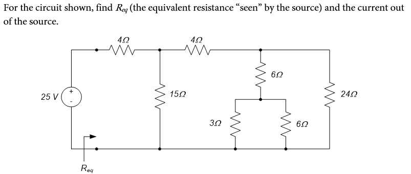 Solved For the circuit shown, find Req (the equivalent | Chegg.com