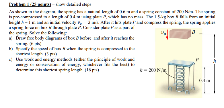 Solved Problem 1 (25 points) - show detailed steps As shown | Chegg.com