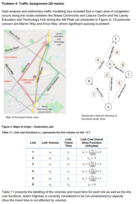 Solved Problem 4 Traffic Assignment 20 Marks Data 2923