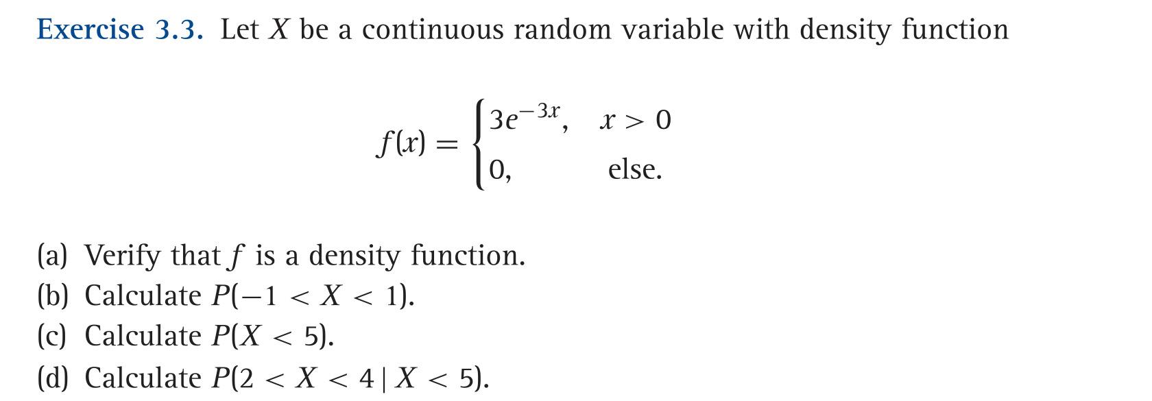 Solved Exercise 3.9. Let X be the random variable from | Chegg.com