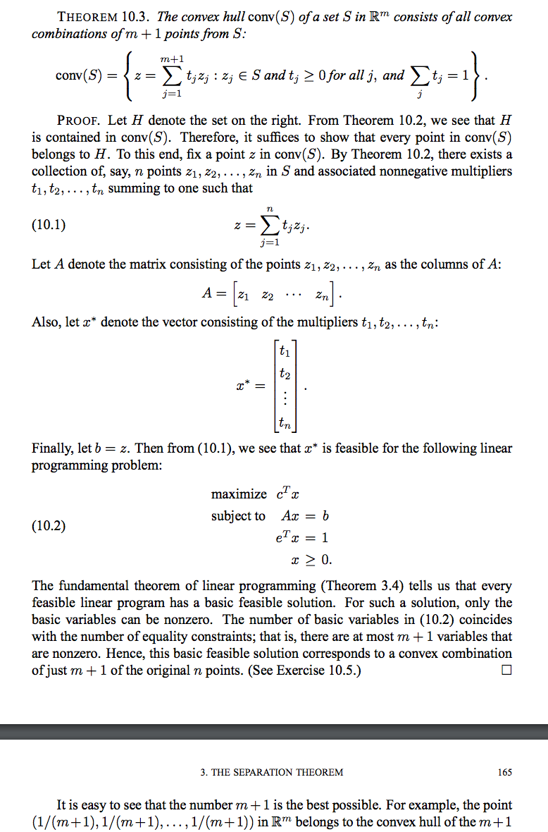 THEOREM 10.3. The convex hull conv(S) of a set S in | Chegg.com
