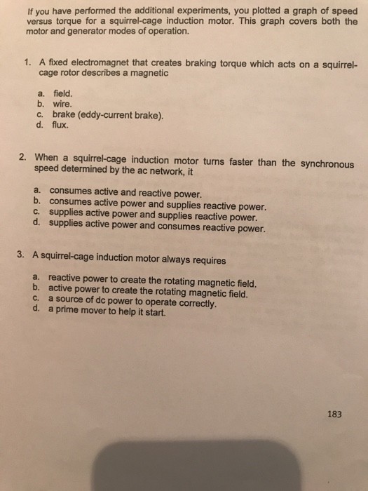 Solved If you have performed the additional experiments, you | Chegg.com