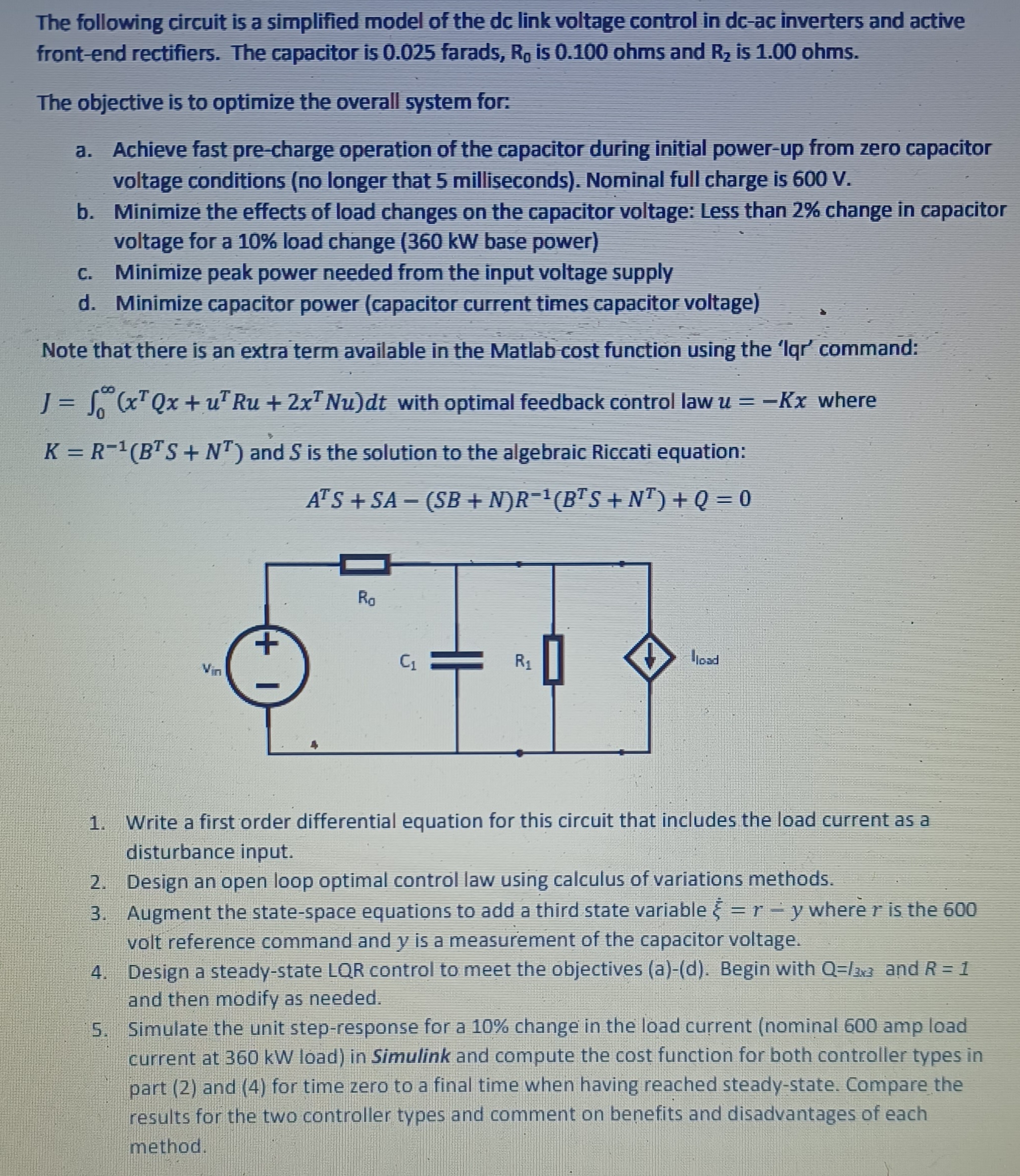 Solved The following circuit is a simplified model of the dc | Chegg.com