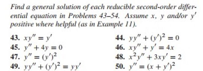 Solved Find a general solution of each reducible | Chegg.com