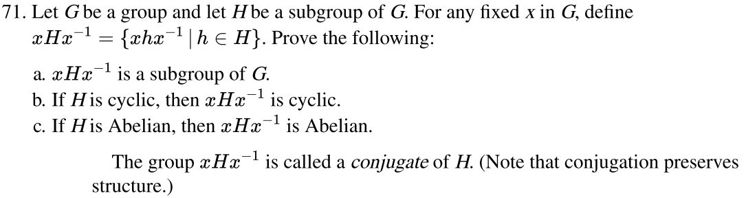Solved 71. Let G be a group and let H be a subgroup of G. | Chegg.com