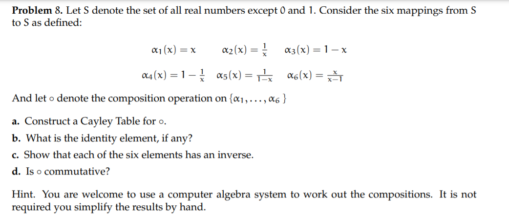 Solved Problem 8 Let S Denote The Set Of All Real Numbers