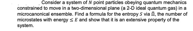 Solved Consider a system of N ﻿point particles obeying | Chegg.com