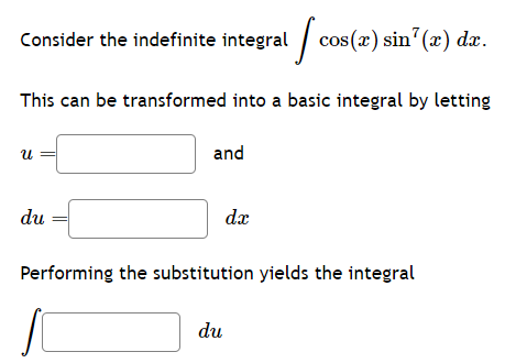 Solved Consider the indefinite integral | Chegg.com