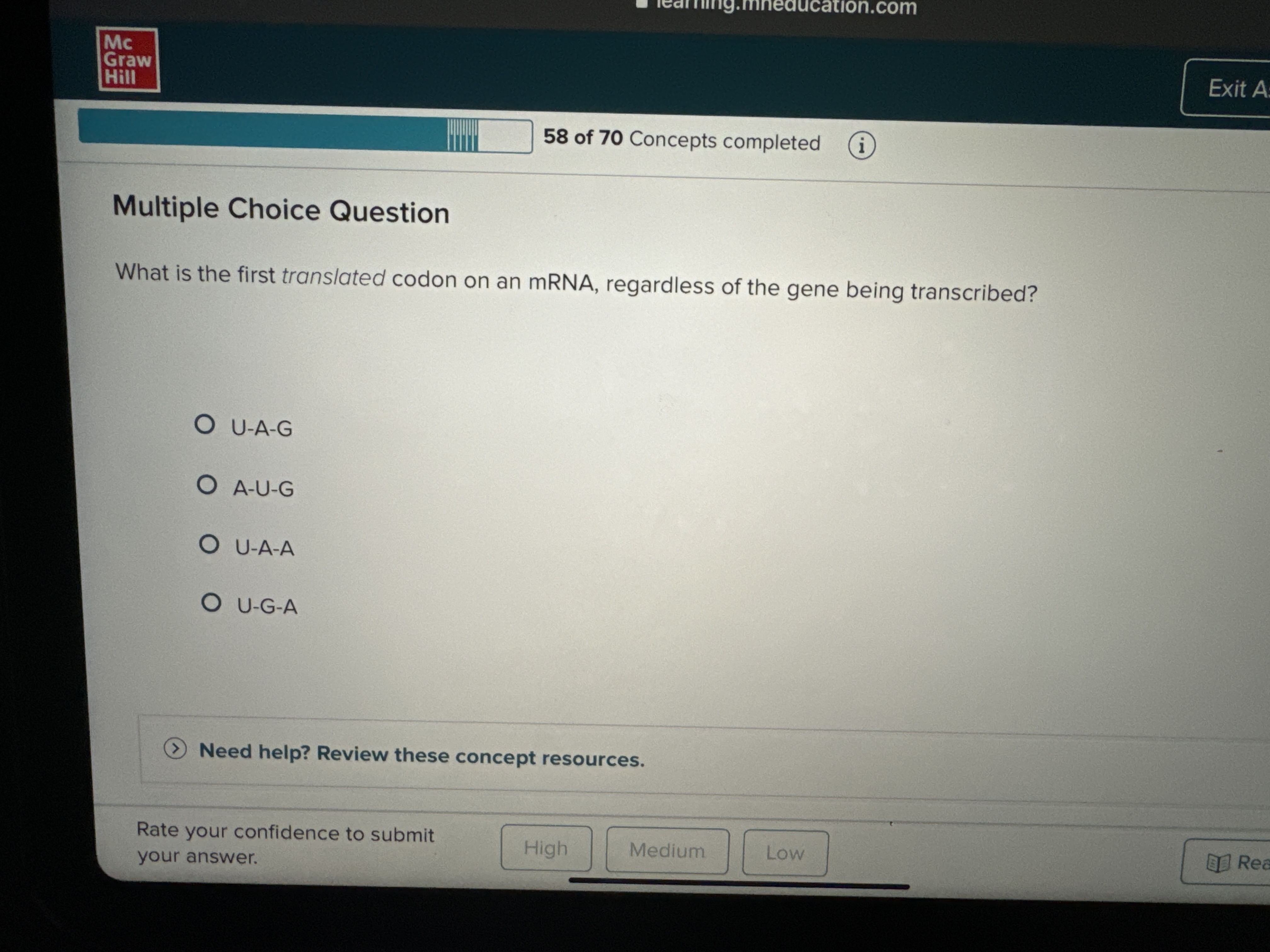Solved Multiple Choice QuestionWhat is the first trans/ated | Chegg.com