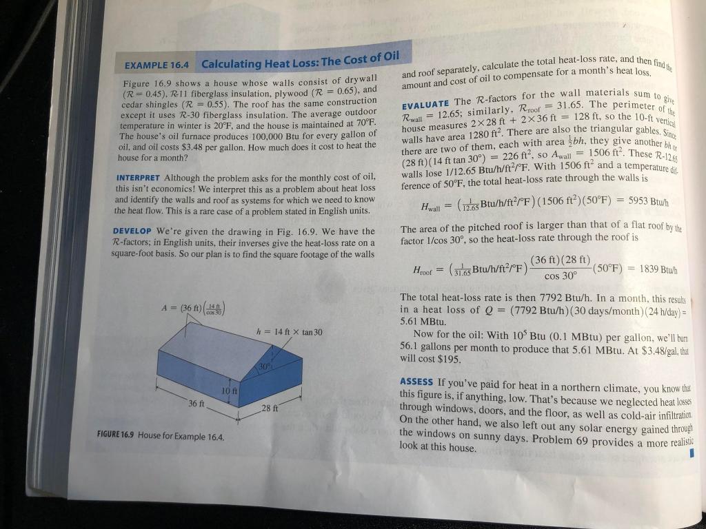Solved how do they find the R-factor for the wall and roof, | Chegg.com