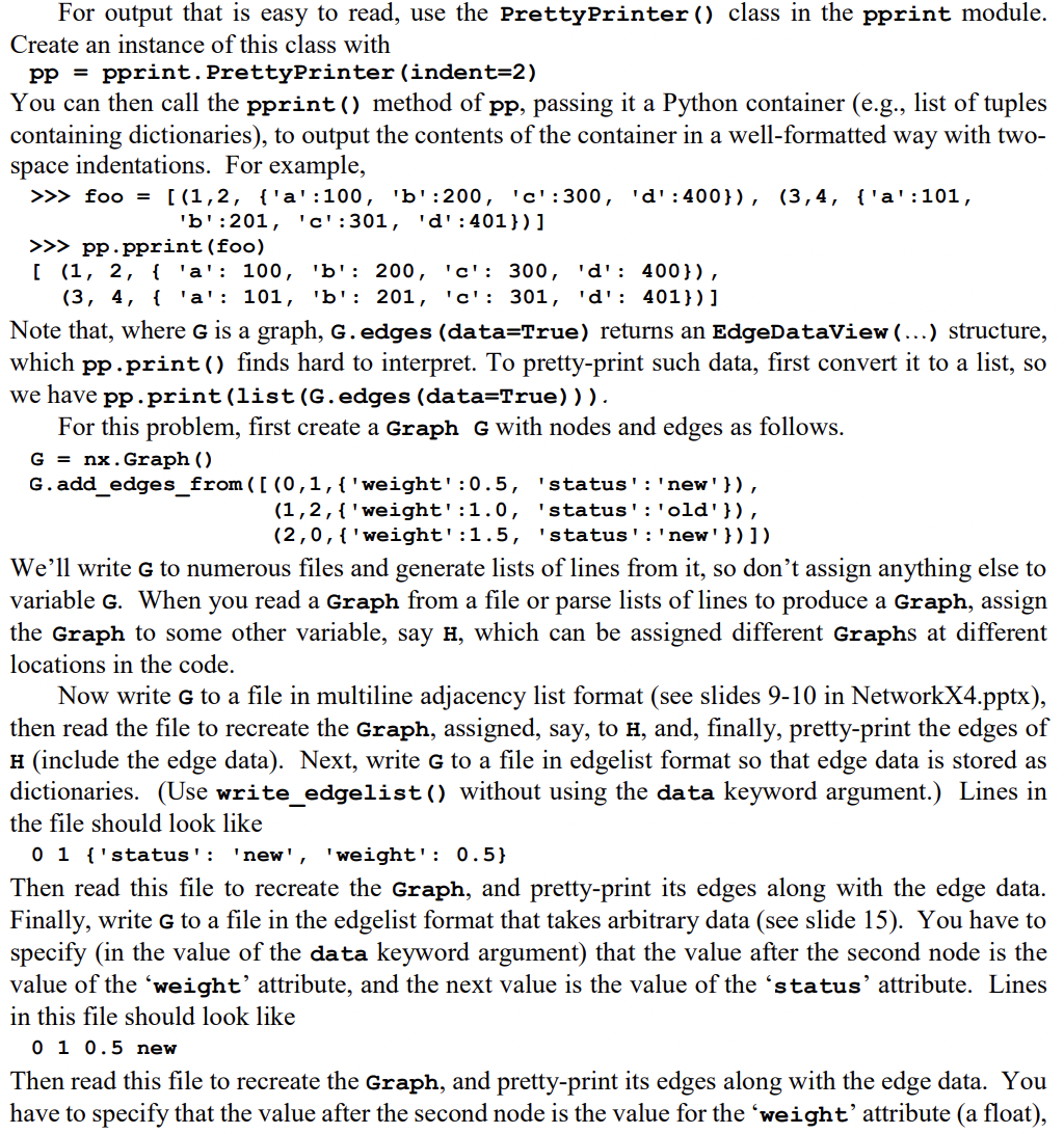 In the following, we present sets of instructions for | Chegg.com