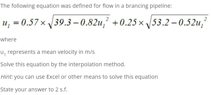 Solved The following equation was defined for flow in a | Chegg.com