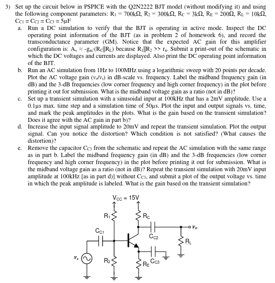 Solved Set up ﻿the circuit below in ﻿PSPICE with the | Chegg.com