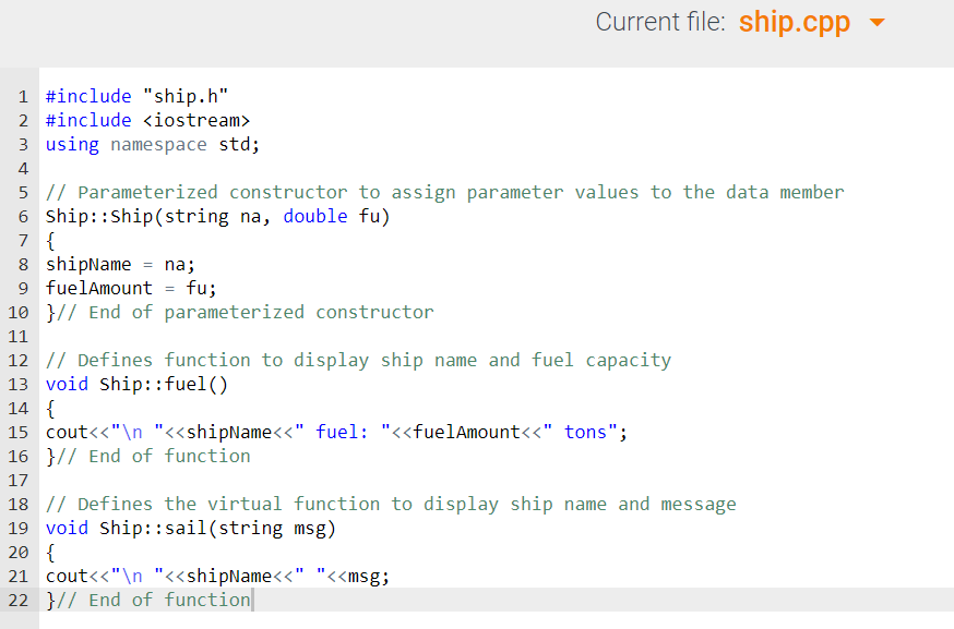 IN C++ 20.16 Chapter 20 Program - Inheritance and | Chegg.com