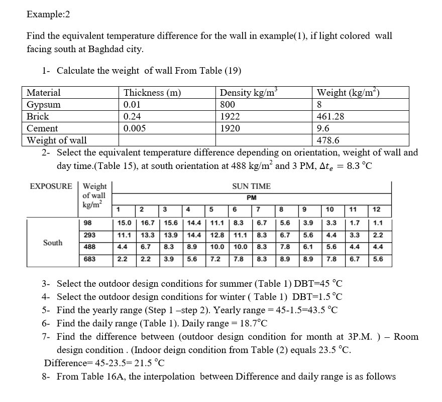 Find the equivalent temperature difference for the | Chegg.com