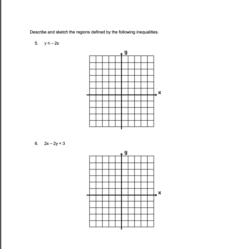 Solved Describe and sketch the regions defined by the | Chegg.com