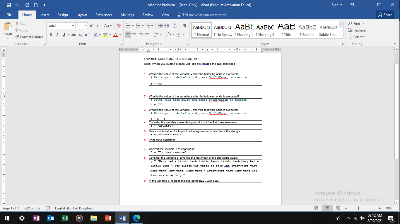 Solved kindly answer the following with python 3 | Chegg.com