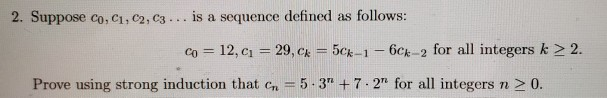 Solved 2. Suppose co, C1, C2, C3.. is a sequence defined as | Chegg.com