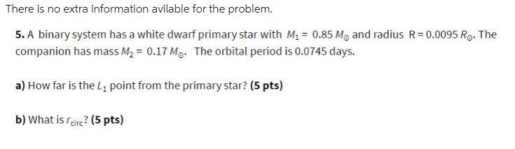 Solved There is no extra information avilable for the | Chegg.com