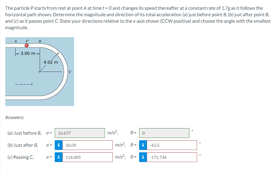 Solved The particle P starts from rest at point A at time t | Chegg.com
