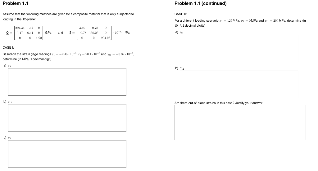 Problem 1.1 Problem 1.1 (continued) Assume that the | Chegg.com