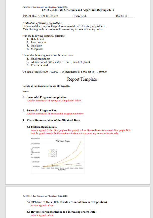 CMSC3613. Dua Structures and Algorithms (Spring 2021) | Chegg.com