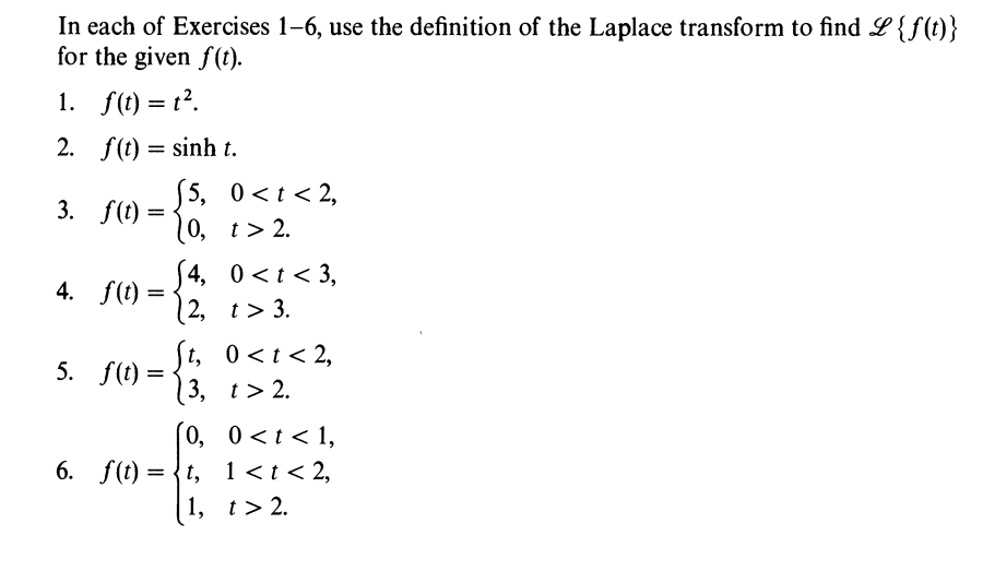 Solved In each of Exercises 1-6, use the definition of the | Chegg.com