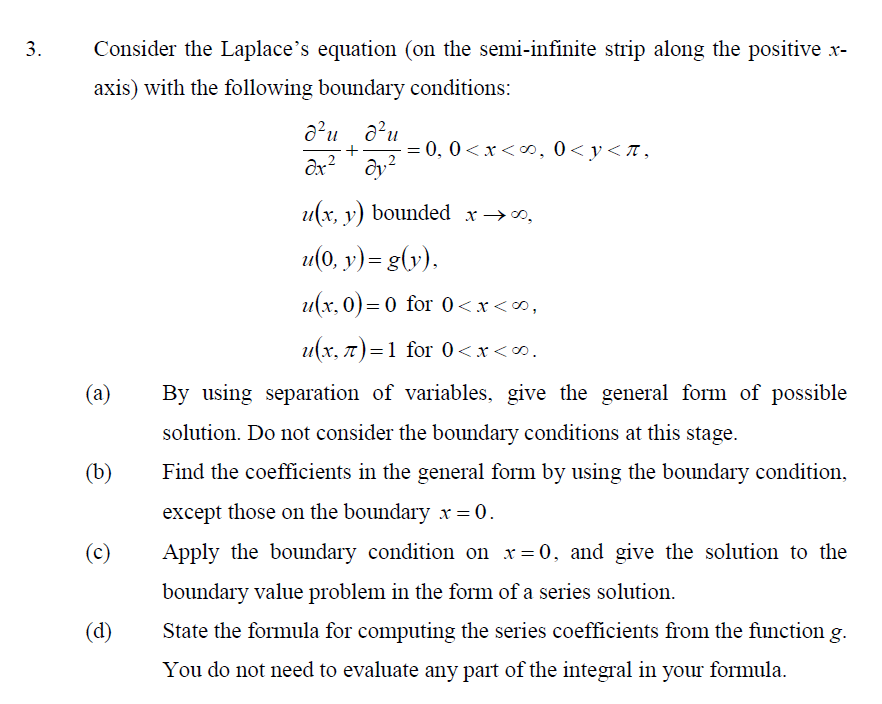 Solved This question is from partial differential equation | Chegg.com