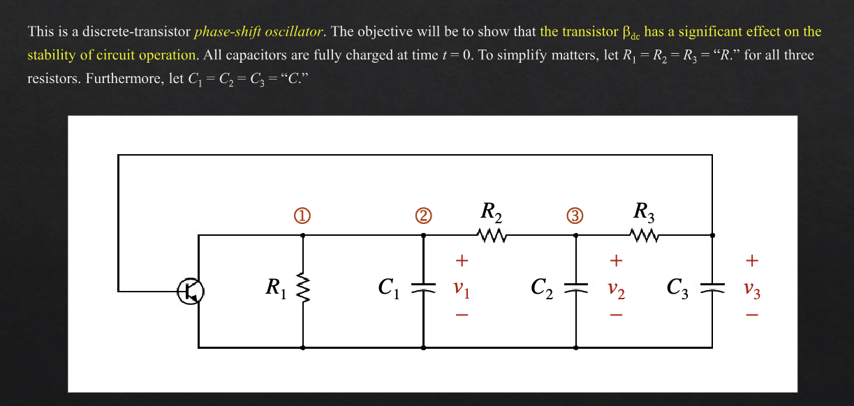 Solved This is a discrete-transistor phase-shift oscillator. | Chegg.com