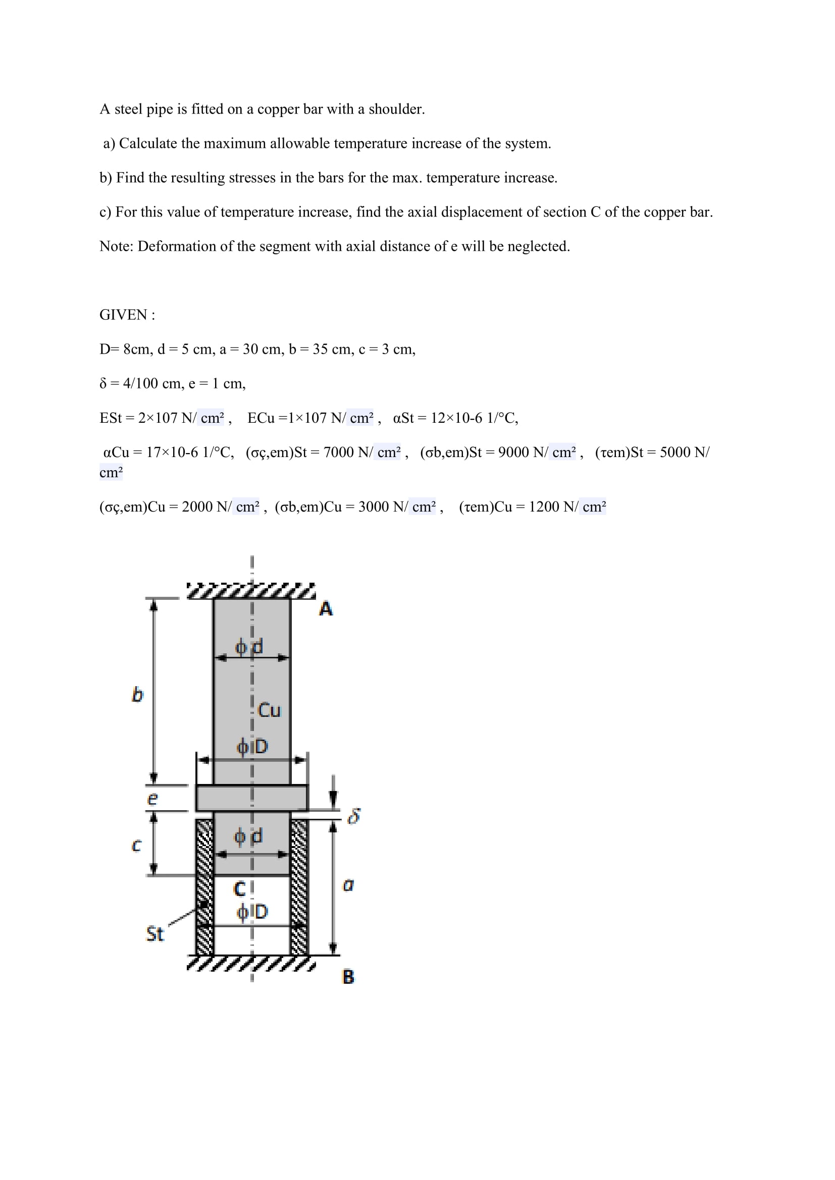 Solved a) Calculate the maximum allowable temperature | Chegg.com