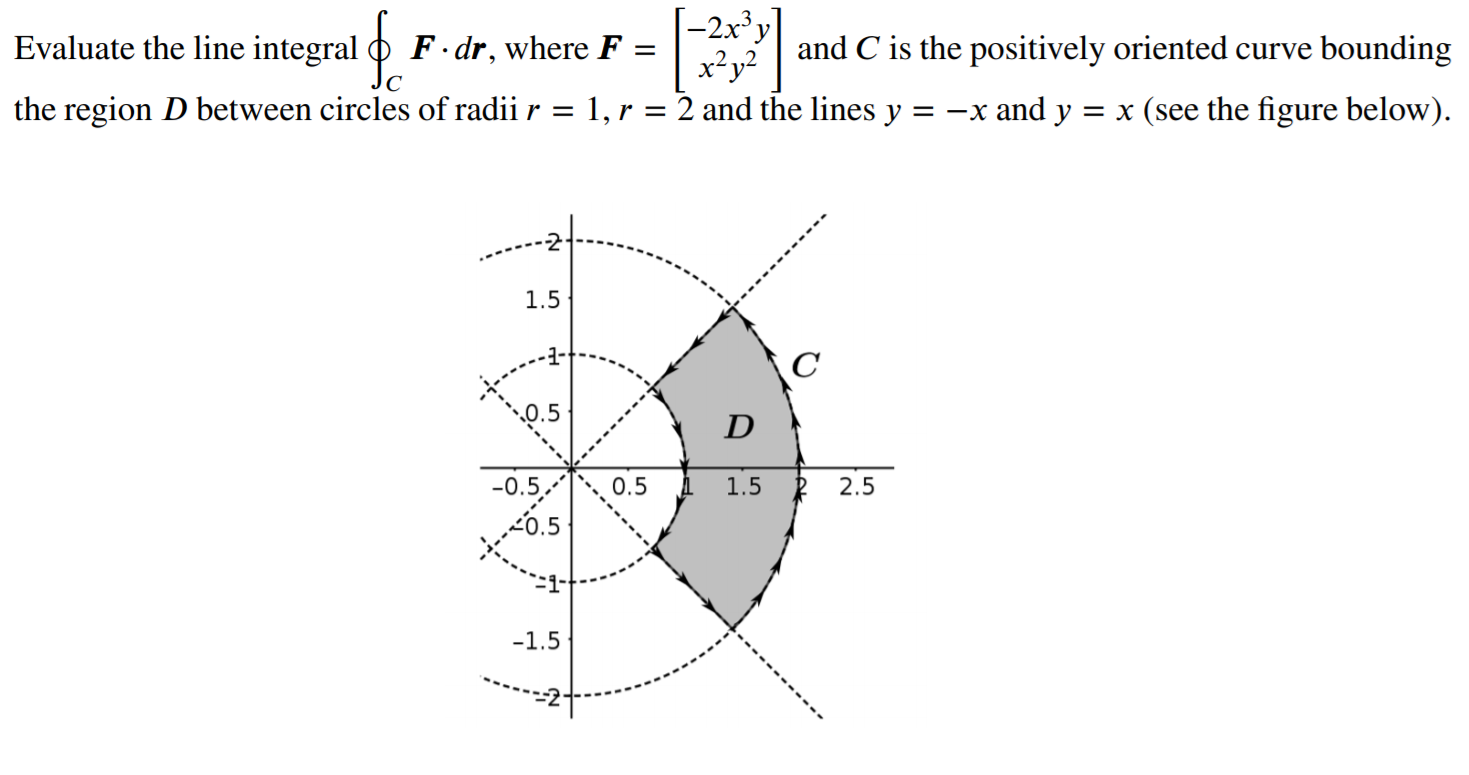 Solved Evaluate the line integral [-2x’y F.dr, where F and C | Chegg.com