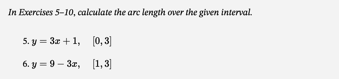Solved Calculate the arc length over the given interval. 6. | Chegg.com