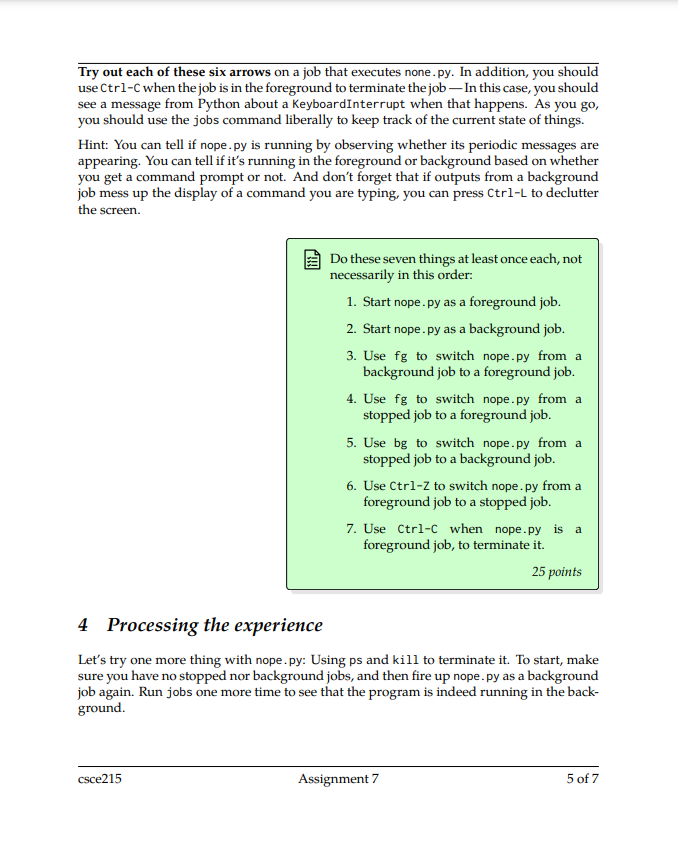 csce215 — UNIX/Linux Fundamentals Spring 2022 — | Chegg.com