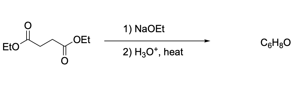 Solved 1) NaOET OEt C6H80 Eto 2) H307, heat | Chegg.com