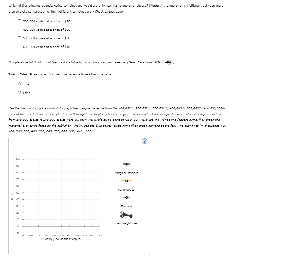 Solved 1. Problems and Applications Q1 A publisher faces the | Chegg.com