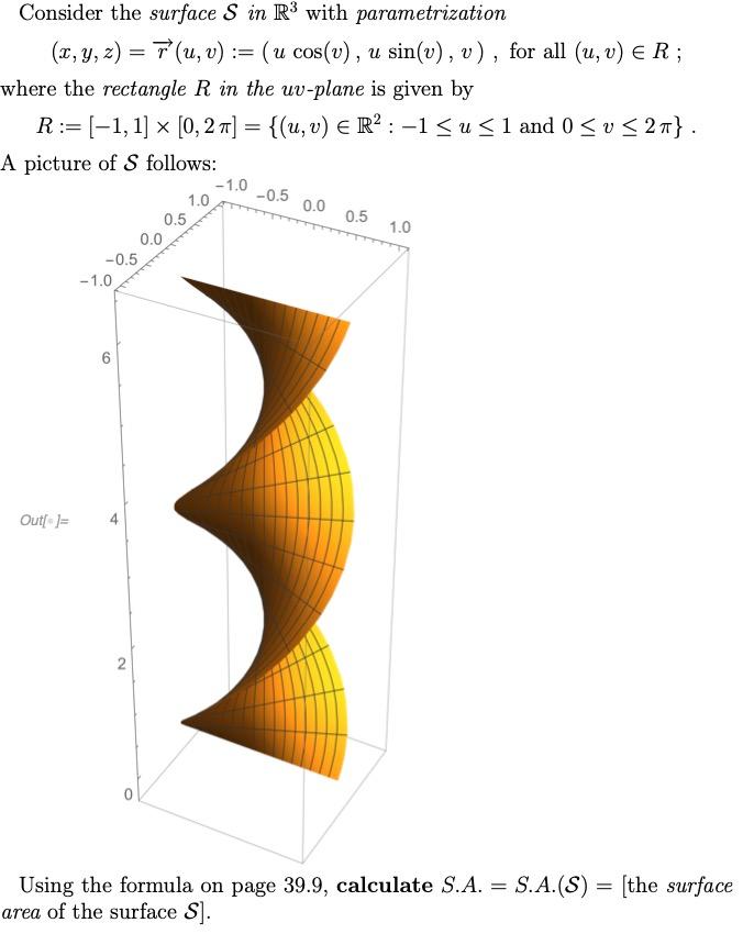 Solved Consider the surface S in R3 with parametrization (2, | Chegg.com