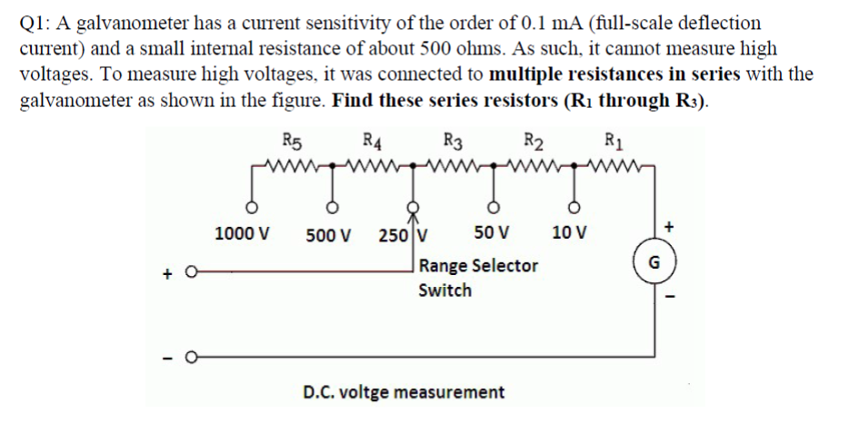 Solved Generally, a galvanometer has a current sensitivity | Chegg.com
