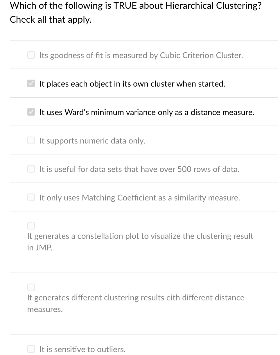 Solved Which of the following is TRUE about Hierarchical | Chegg.com