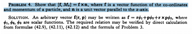 Solved Problem 4. Show that [f,Mz]=f×n, where f is a vector | Chegg.com