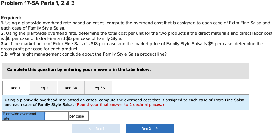 Solved Problem 17-5A Pricing analysis with ABC and a | Chegg.com