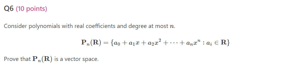 Solved Consider polynomials with real coefficients and | Chegg.com