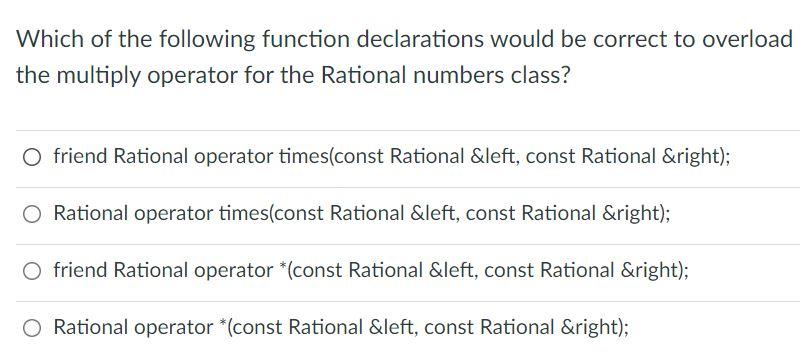 Solved You should make a function a virtual function if | Chegg.com
