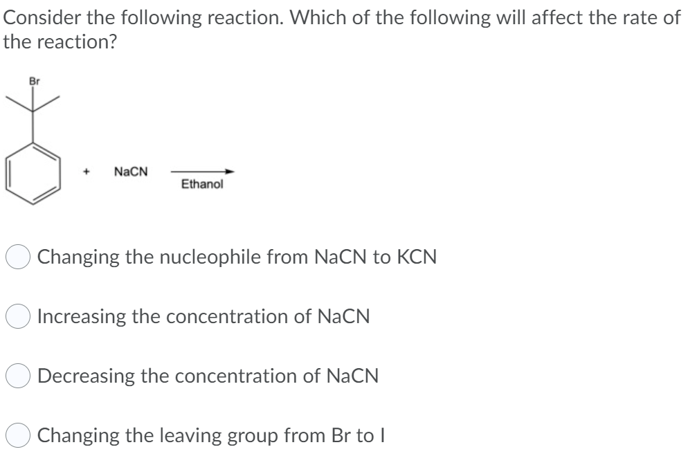 Solved Consider the following reaction. Which of the | Chegg.com