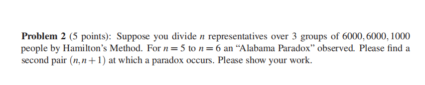 Solved Problem 2 (5 points): Suppose you divide n | Chegg.com
