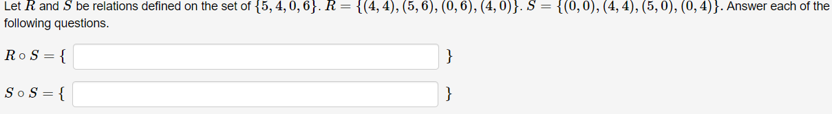 Solved Let R and S be relations defined on the set of | Chegg.com