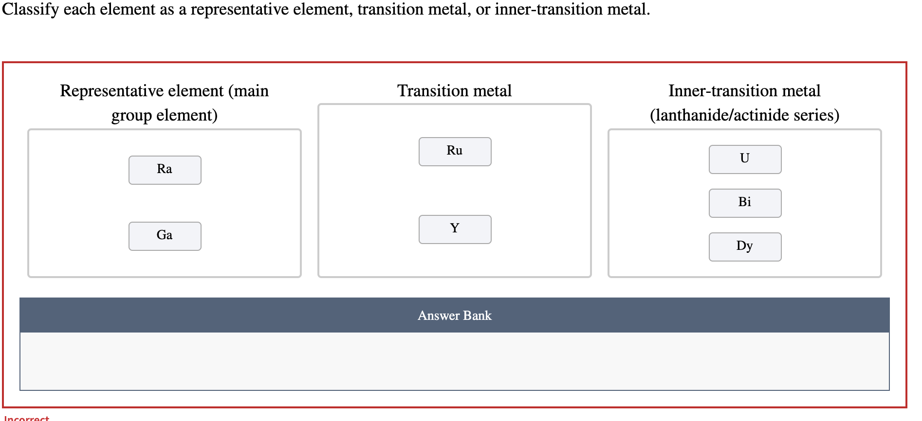 Solved Classify each element as a representative element, | Chegg.com