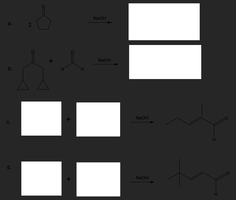 Solved NaOH a. 2. NaOH b. H Н H NaOH d. NaOH H | Chegg.com