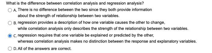 Solved What is the difference between correlation analysis | Chegg.com