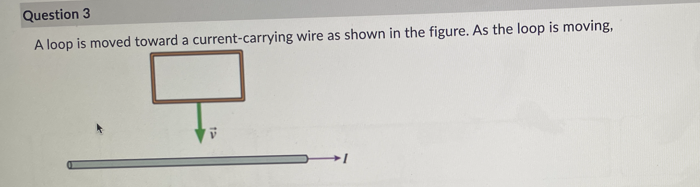 A lnnn is moved toward a current-carrying wire as | Chegg.com